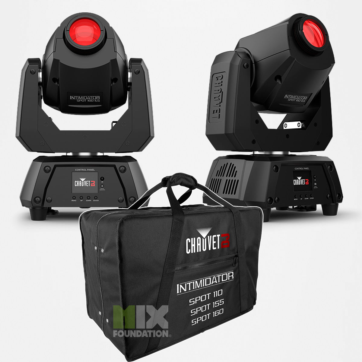 Chauvet DJ Intimidator Spot 160 ILS LED Moving Head Spot x 2 Package
