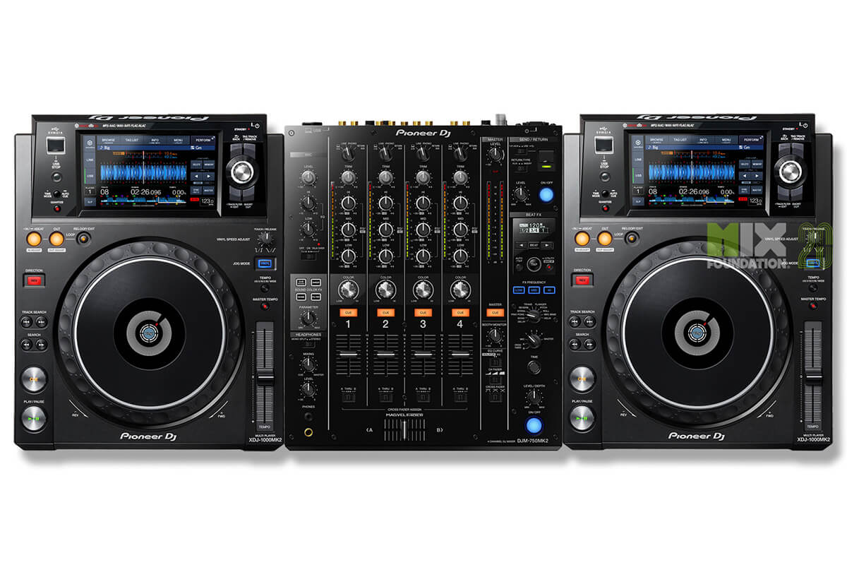 Pioneer XDJ-1000 MK2 X DJM-750MK2 Digital DJ Package - Mix Foundation
