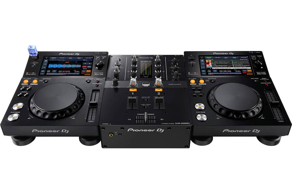 Pioneer XDJ-700 + DJM-250MK2 Digital-Media DJ Package - Mix Foundation
